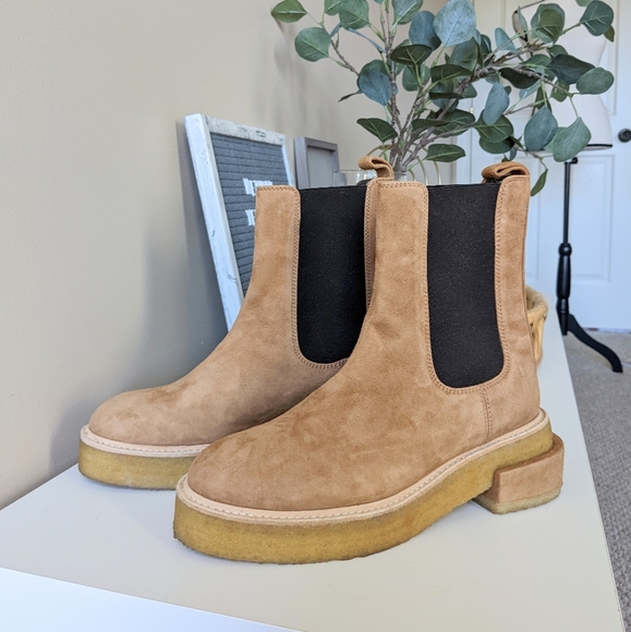 Frame Denim | Shoes | Frame Le Canon Suede Platform Boots | Poshmark